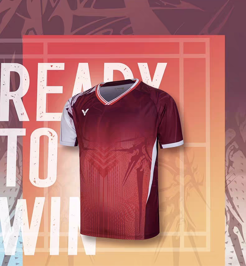 VICTOR Tournament Shirt T 55060 Maroon – Pro Racquets