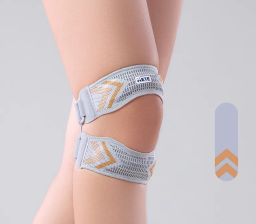 AETE Double Patella Knee Strap Support AB21 Grey/Yellow – Pro Racquet